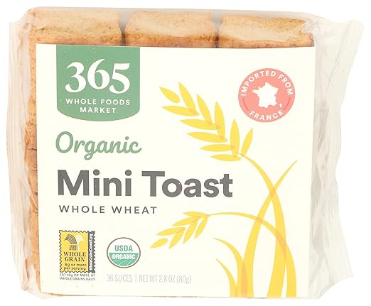 Amazon.com: 365 by Whole Foods Market, Toasts Mini Whole Wheat Organic ...
