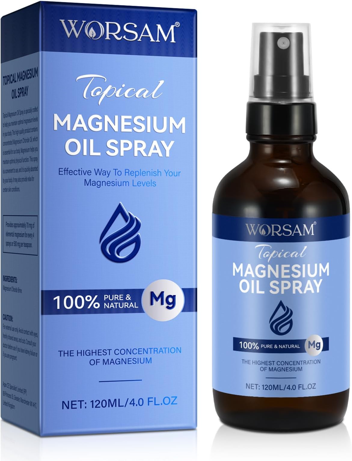 Amazon.com: Magnesium Oil Spray, 100% Pure Natural Magnesium Oil Extra ...