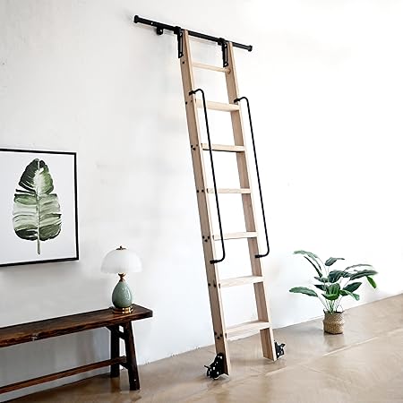 104RDHOUSE 10FT Hook on Sliding Library Ladder Hardware Kit,Telescoping ...
