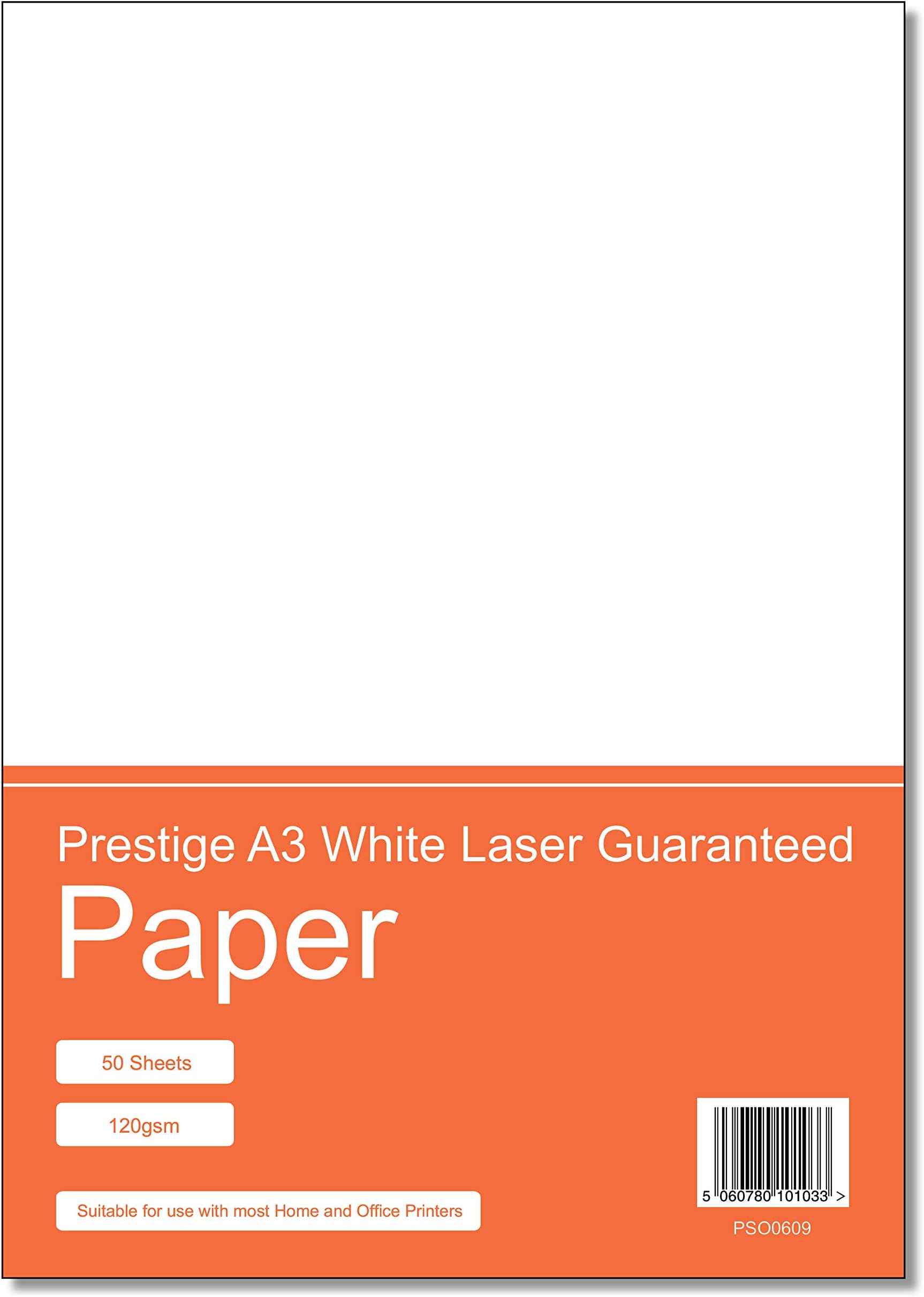 Prestige A3 White Laser/Inkjet Guaranteed Paper 80gsm - 50 Sheets ...