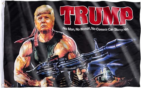 Amazon.com : Trump 2024 Flag, 3x5 Rambo Trump with Bazooka, Durable ...