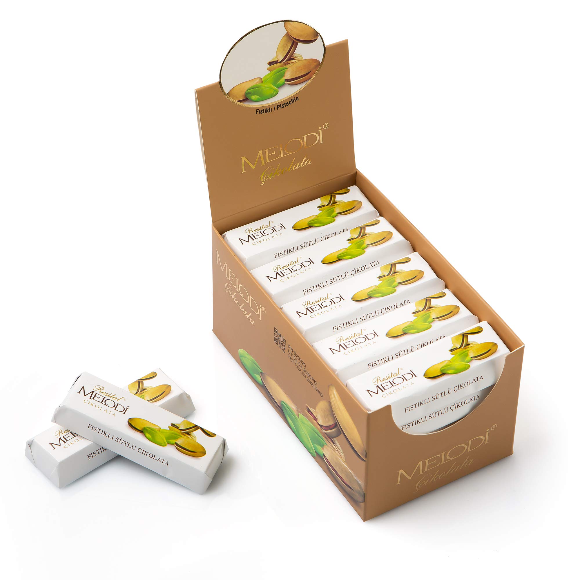 Buy Melodi Milk Chocolate 10% Pistachio - Individually Wrapped ...
