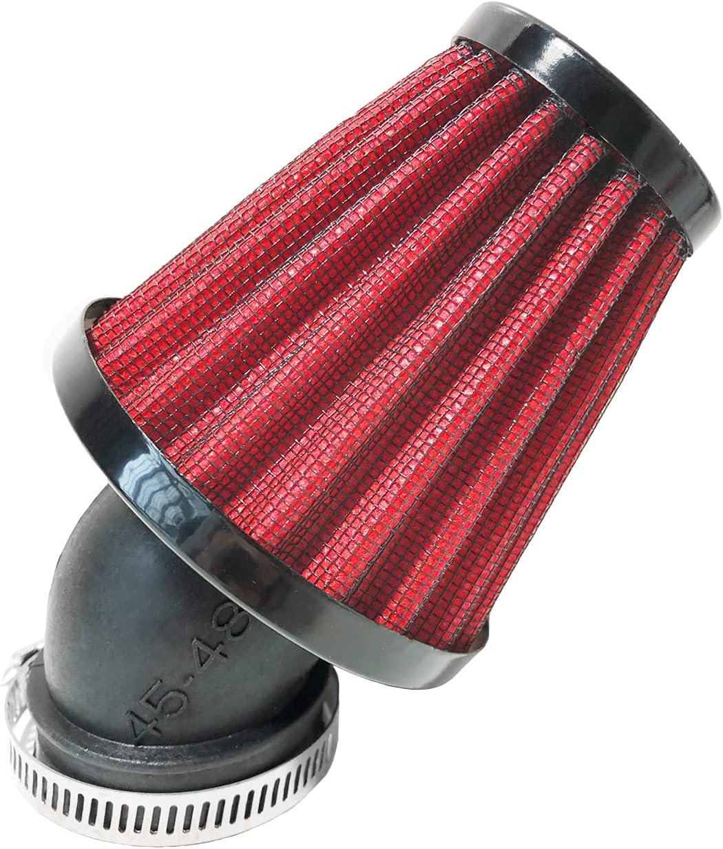 Amazon.com: Motorcycle Air Filter Universal 48mm/42mm Air Filters Red ...