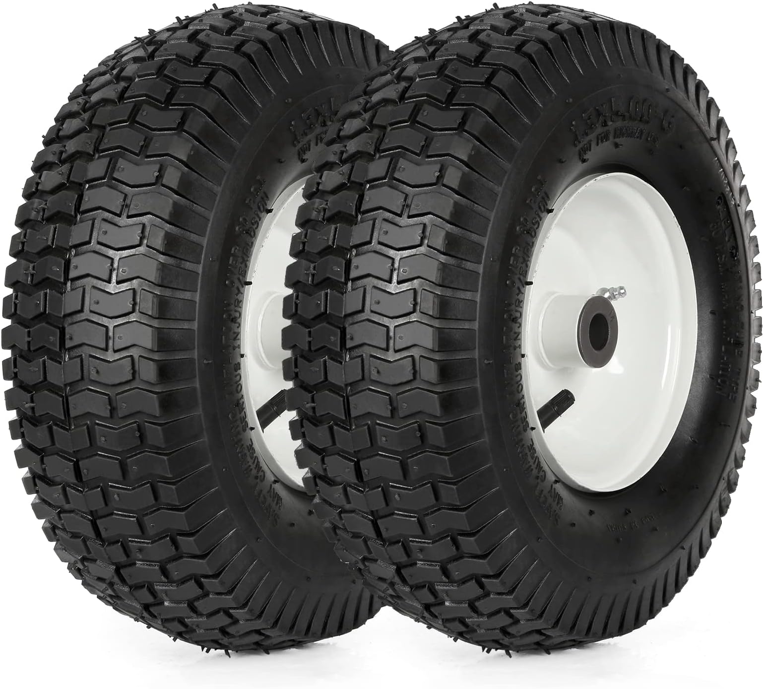 Amazon.com : New Air Filled Lawnmower Tires on Wheel 13x5.00-6", 3 ...