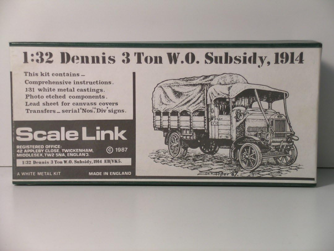 Amazon.com: Scale Link Miniatures-1/32 Scale British 1914 WW 1 Dennis 3 ...