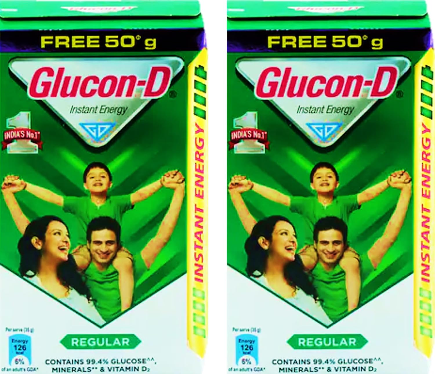 Glucon-D Instant Energy Regular Glucose Powder 500g (Pack Of 2 ...