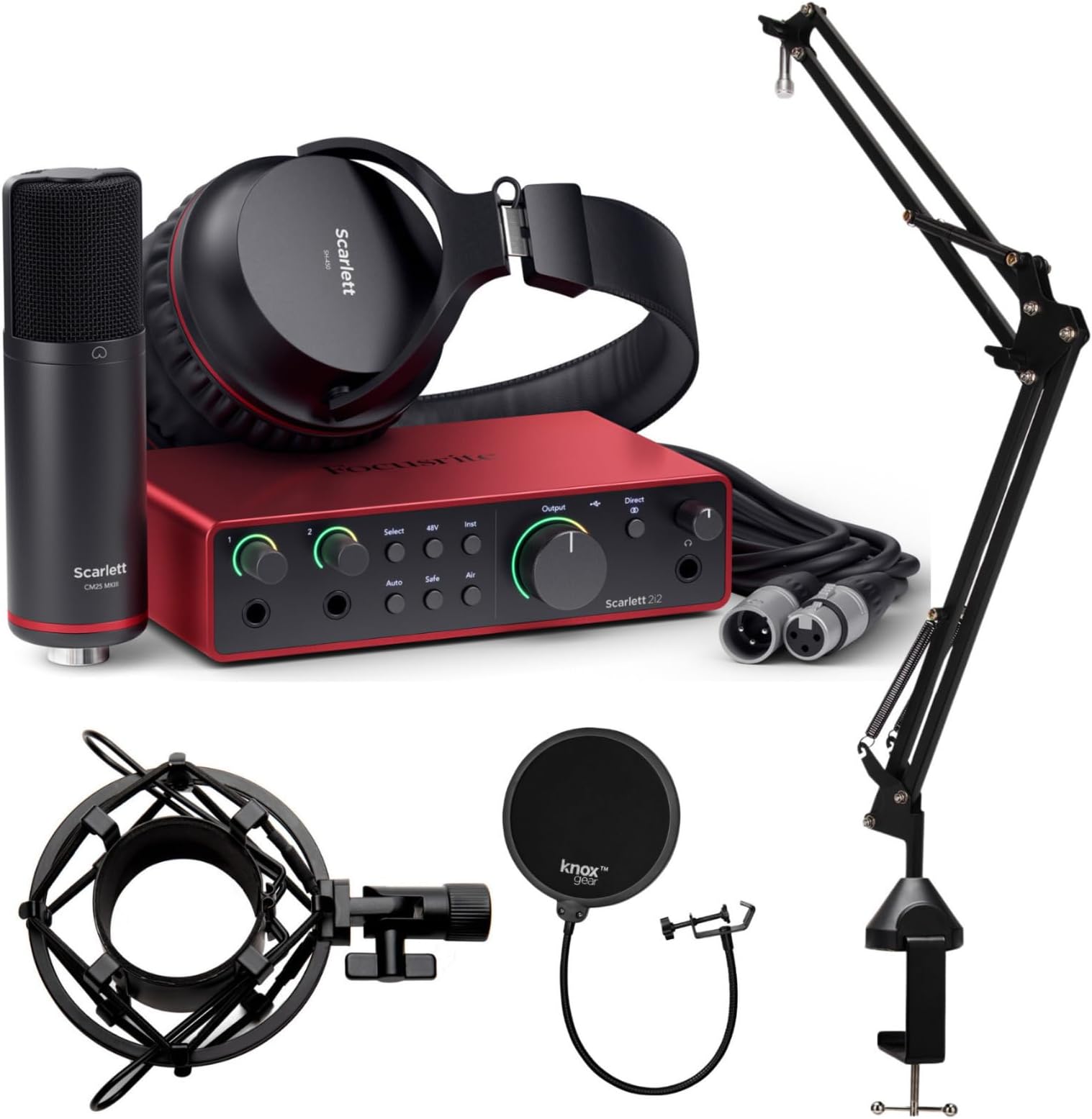 Amazon.com: Focusrite Scarlett 2i2 Studio 4th Gen USB Audio Interface ...