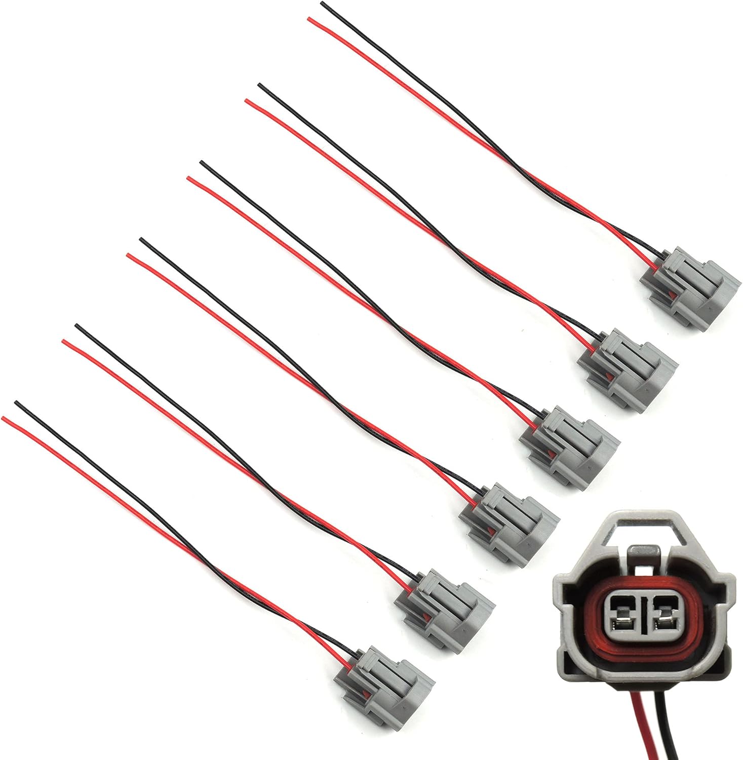 Amazon.com: HiSport Fuel Injector Connector Harness Plug EV1 EV6 EV14 ...