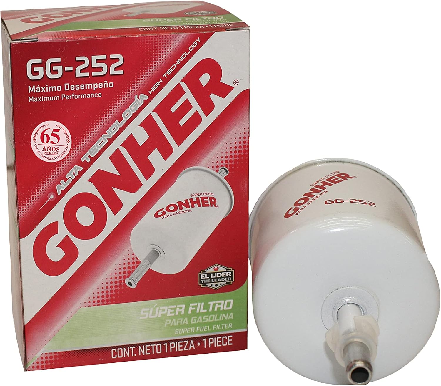 Gonher - Filtro de Combustible GG-252 | Filtro de gasolina para motocicleta, autos, camiones y ...
