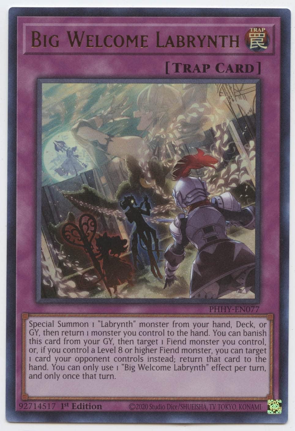 Amazon.com: Big Welcome Labrynth - PHHY-EN077 - Ultra Rare - 1st ...