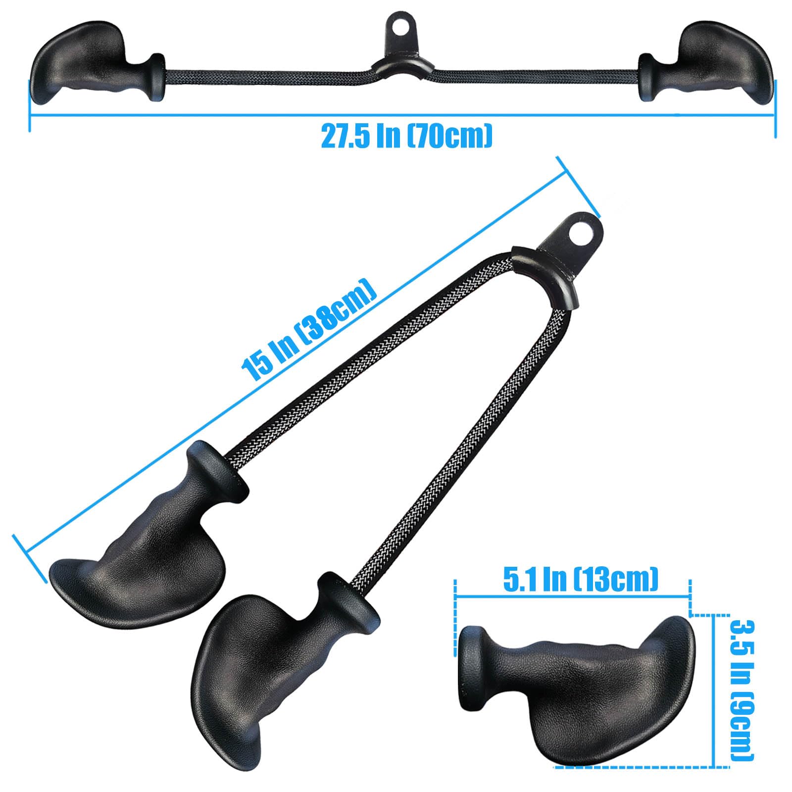 Snapklik.com : Ergonomic Tricep Rope Pull Down Attachment, Upgraded ...