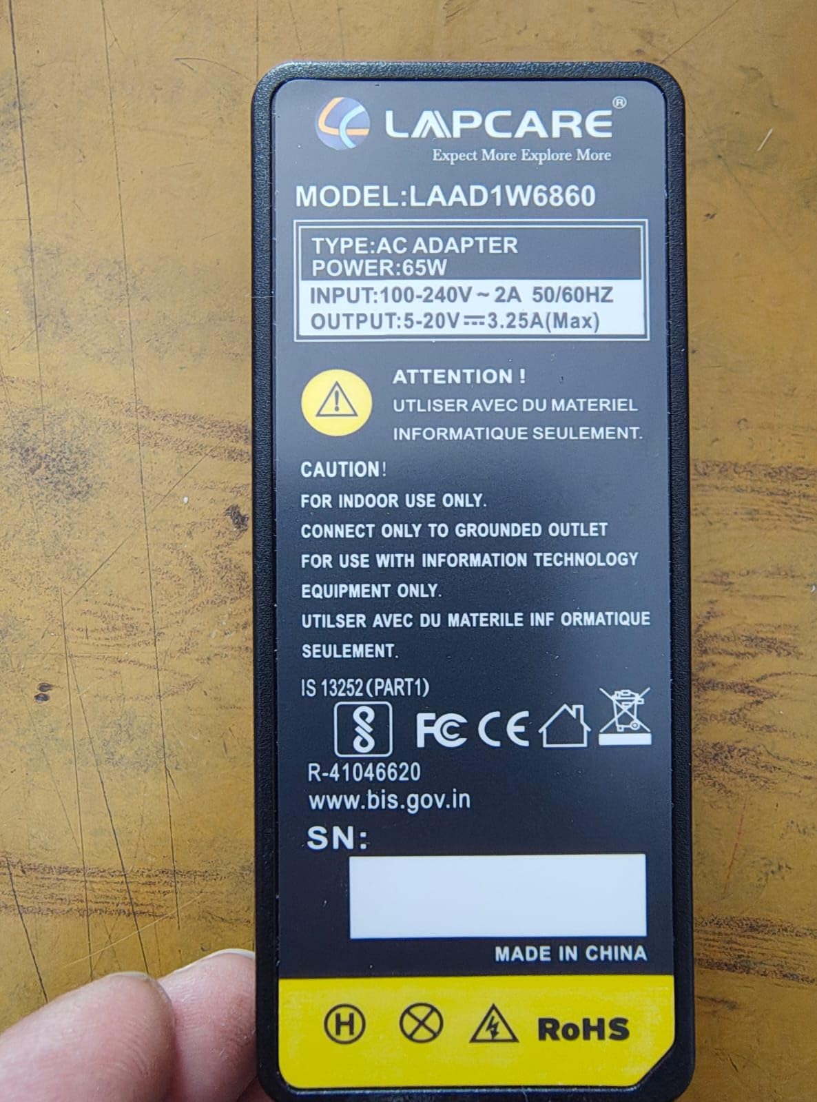 Lapcare 65W Type-C Universal Laptop Adapter Comaptible with Apple ...