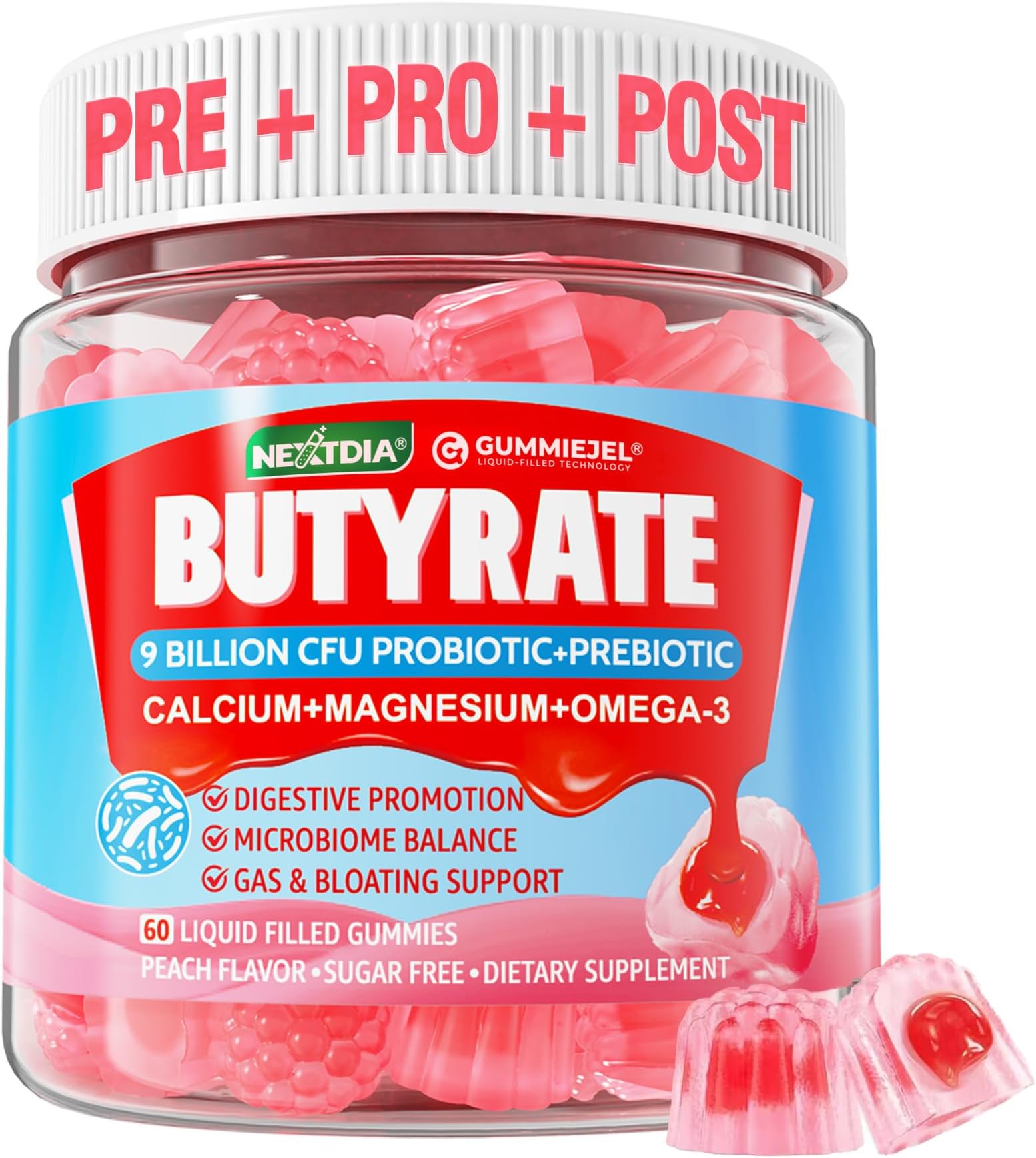 Amazon.com: BodyBio Butyrate Supplement - Postbiotic for Gut Microbiome ...