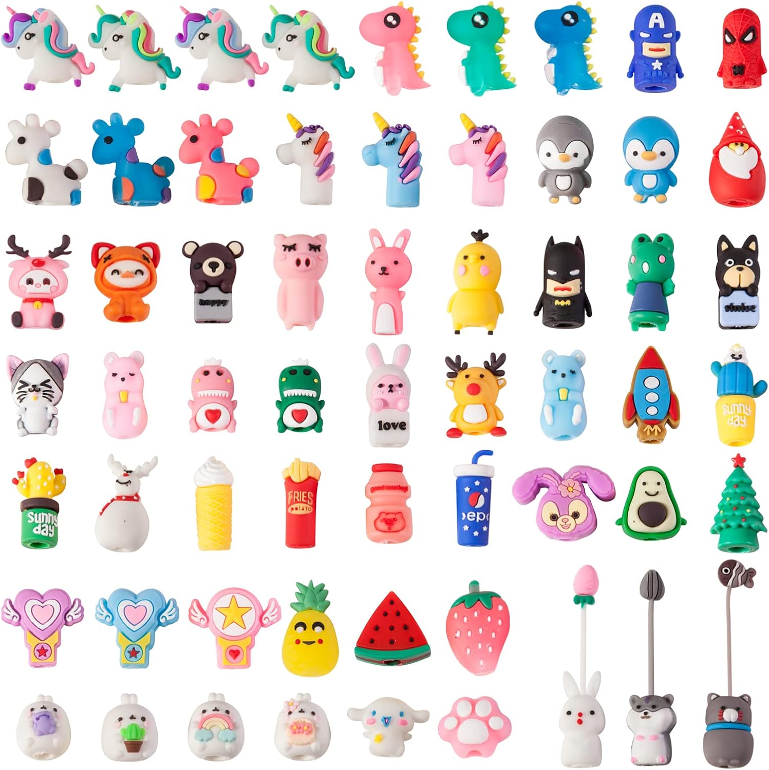 Amazon.com: LOFIR 60 Pieces Pencil Toppers Animal Pencil Toppers Pen ...