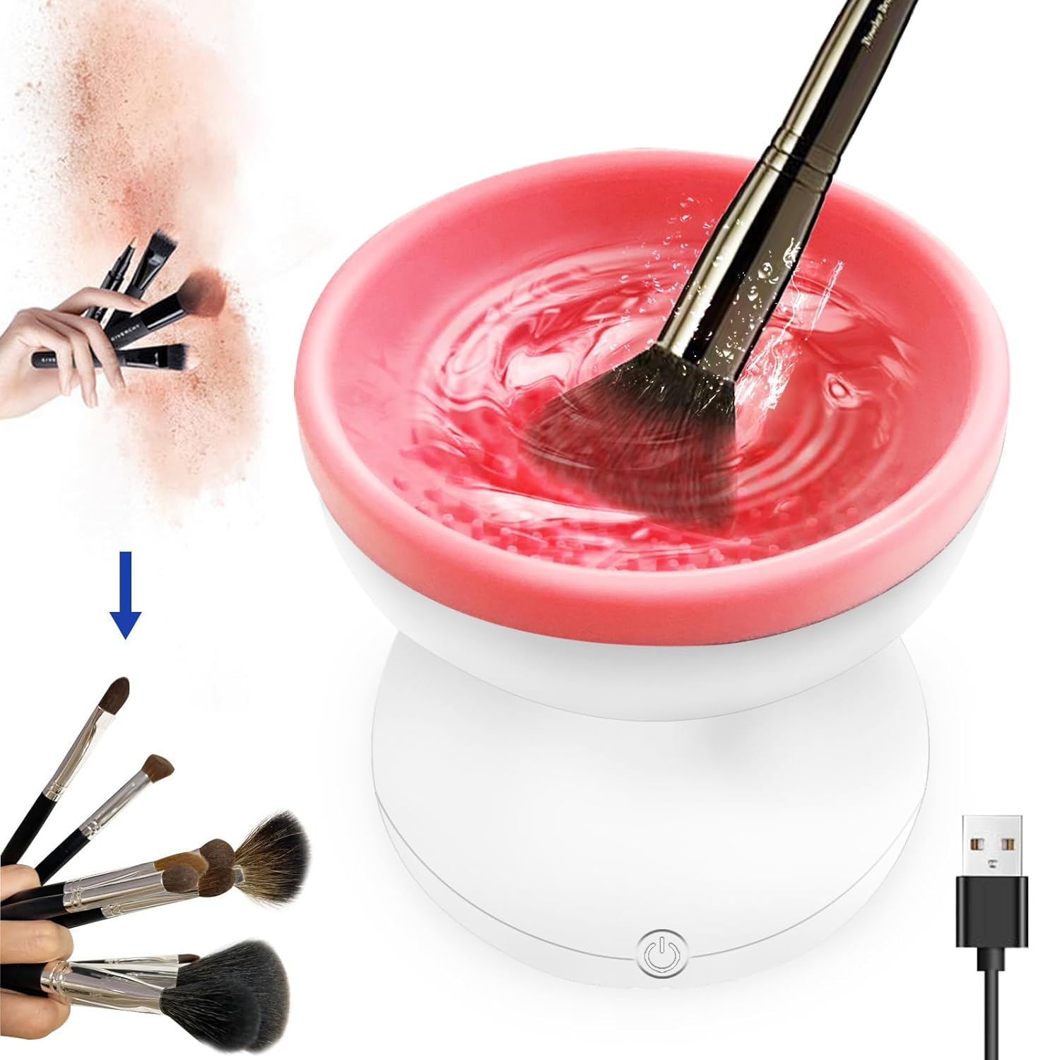 Amazon.com: Makeup Brush Cleaner Machine, Electric Makeup Brush Cleaner ...