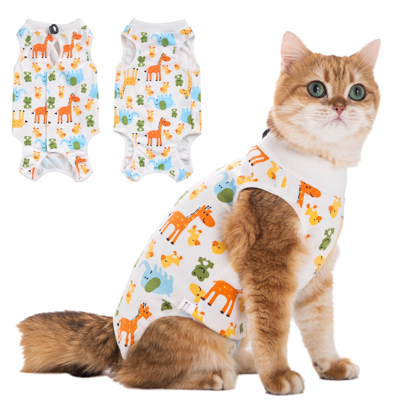 Amazon.com: MiaoBarky Cat Spay Recovery Suit Female and Male, Soft Cat ...