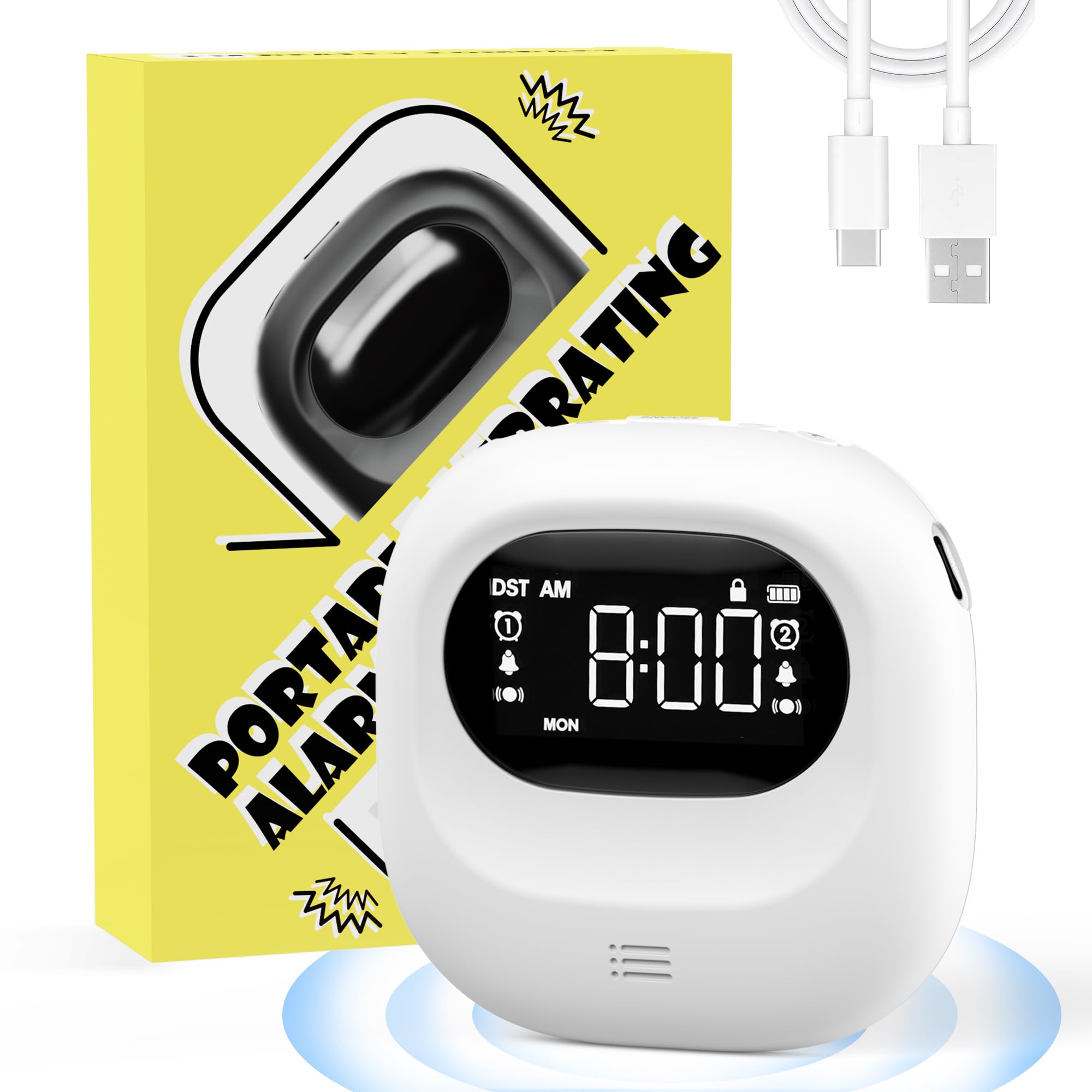 Amazon.com: Roxicosly Vibrating Alarm Clock for Heavy Sleepers, Battery ...