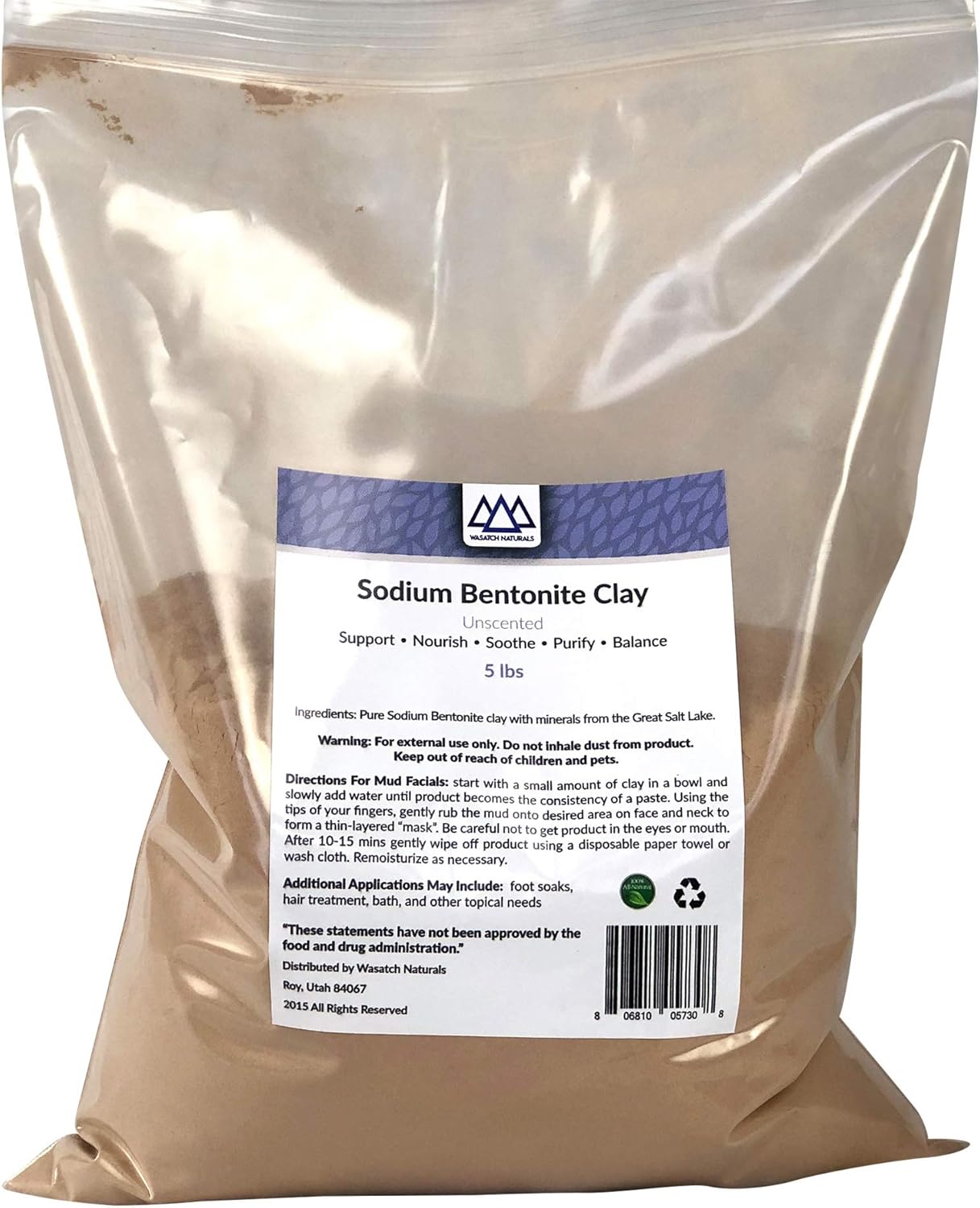 Amazon.com: All Natural Sodium Bentonite Clay with Minerals From The ...