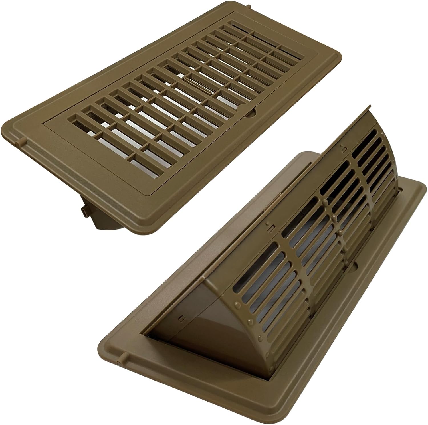 2-in-1 Vent Deflector for Home Floor, Strong Plastic, 4"x10“ Register ...