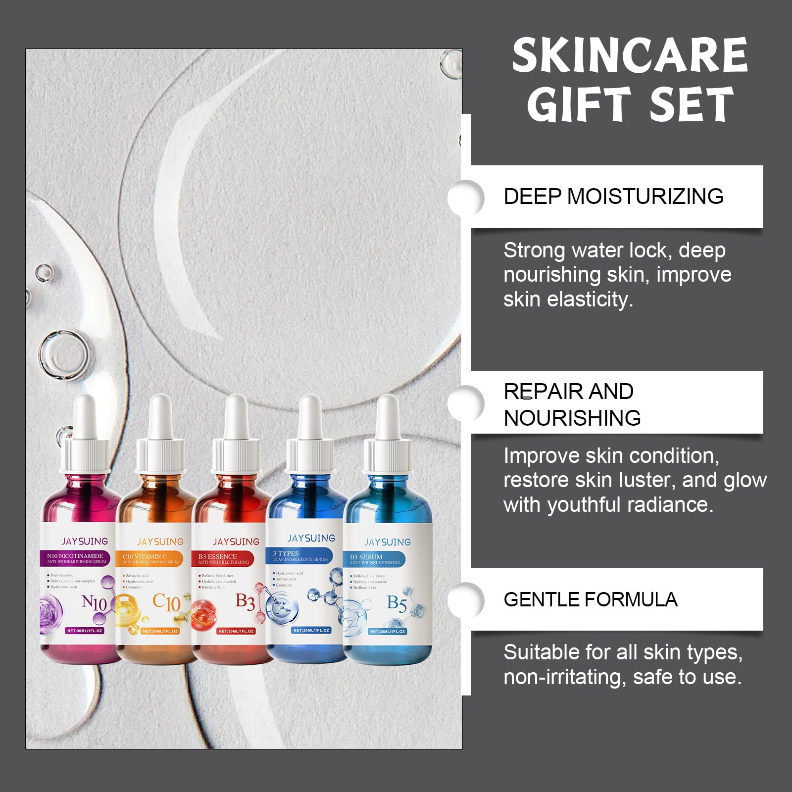 Face Serum Set – Beauty Gift Set for Her, Skin Care Gift Set, Facial ...