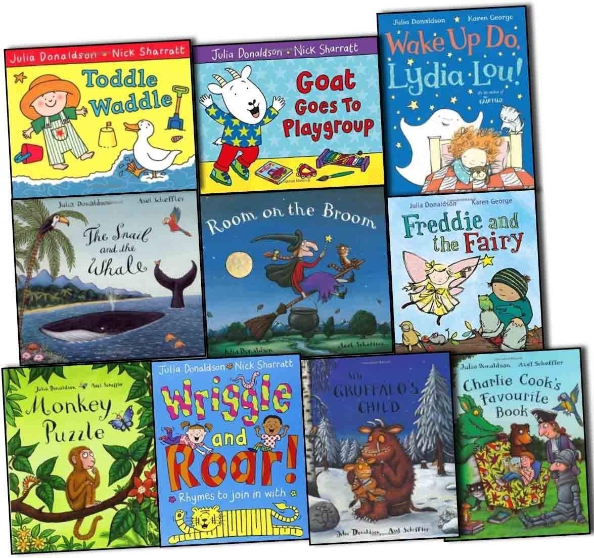 Julia Donaldson 10 Picture Books Collection Set Pack Monkey Puzzle ...