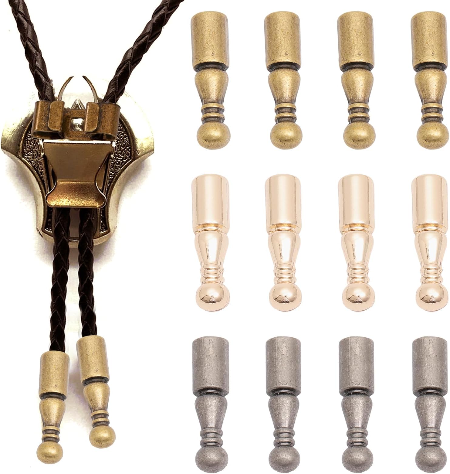 Amazon.com: CHGCRAFT 10 Pcs Iron Bolo Tie Slider Clasp Platinum Color ...
