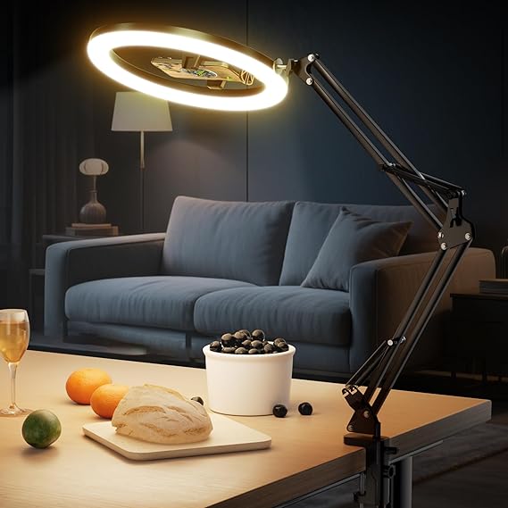 Amazon.com: UBeesize 12’’ Ring Light with Overhead Phone Mount, LED ...