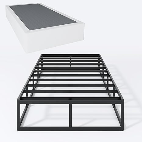 Amazon.com: SHLAND Twin Box Spring 9 Inch High Profile Metal Frame ...