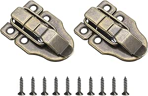 uxcell 2 Pcs Duck-Billed Hasp Lock, 60 x 40mm Retro Box Toggle Latch ...