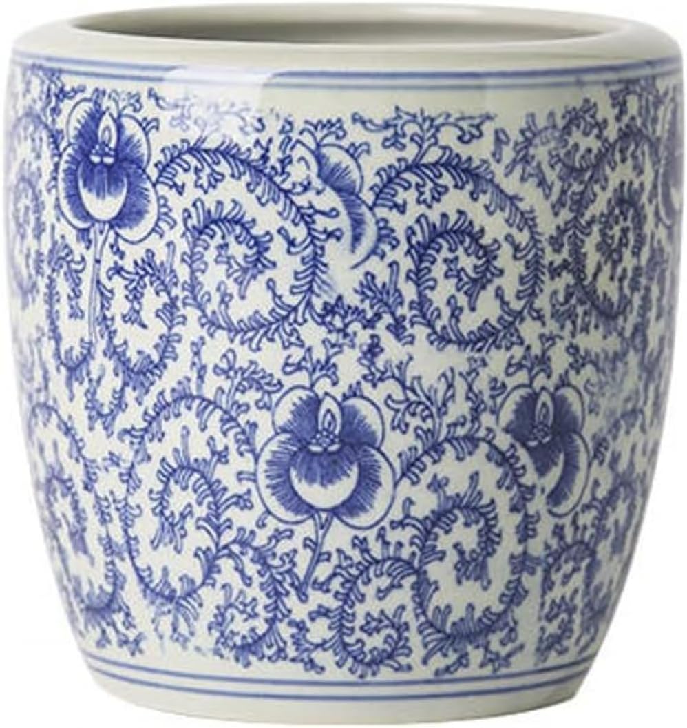 Amazon.com: Ceramic Planter Blue and White Porcelain Flower Pots ...