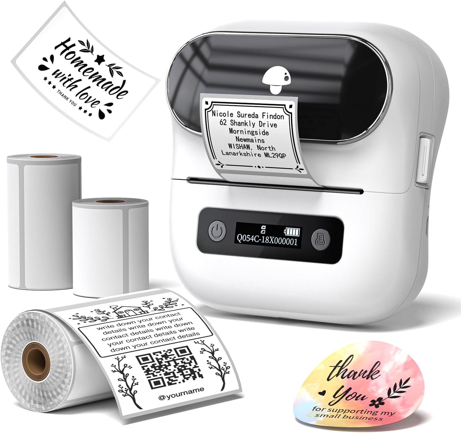 Amazon.com : Phomemo Label Maker, M220 Barcode Printer, 3 Inch Thermal ...
