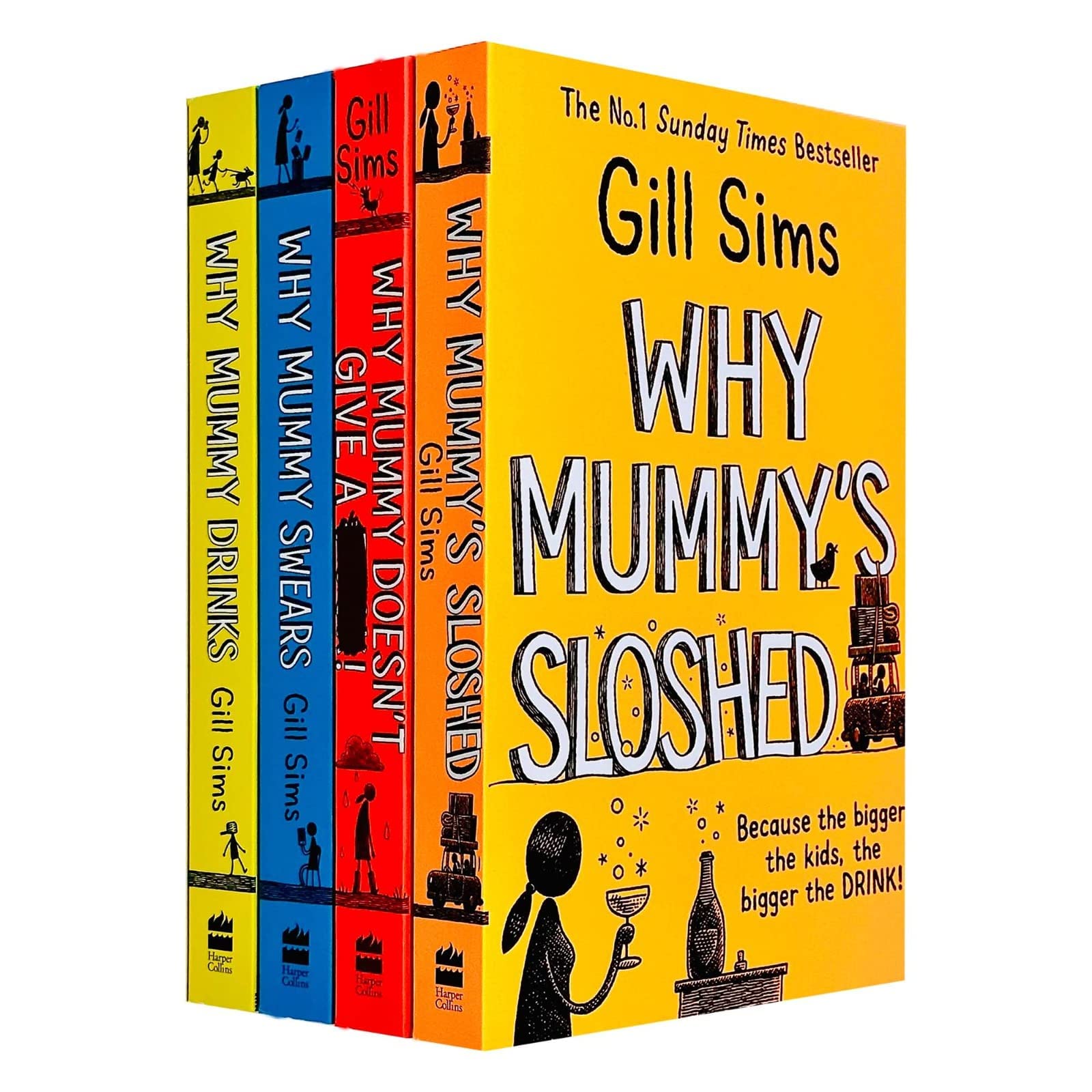 Gill Sims Collection 4 Books Set (Why Mummy Drinks, Why Mummy Swears ...
