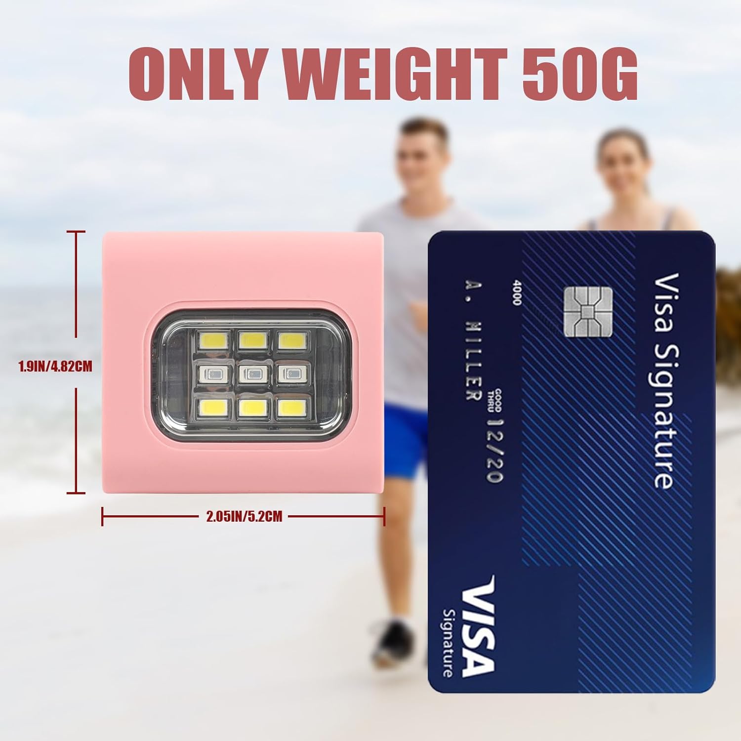 Running Lights 2 Pack Safety Jogging LED Light for Runners and Joggers ...