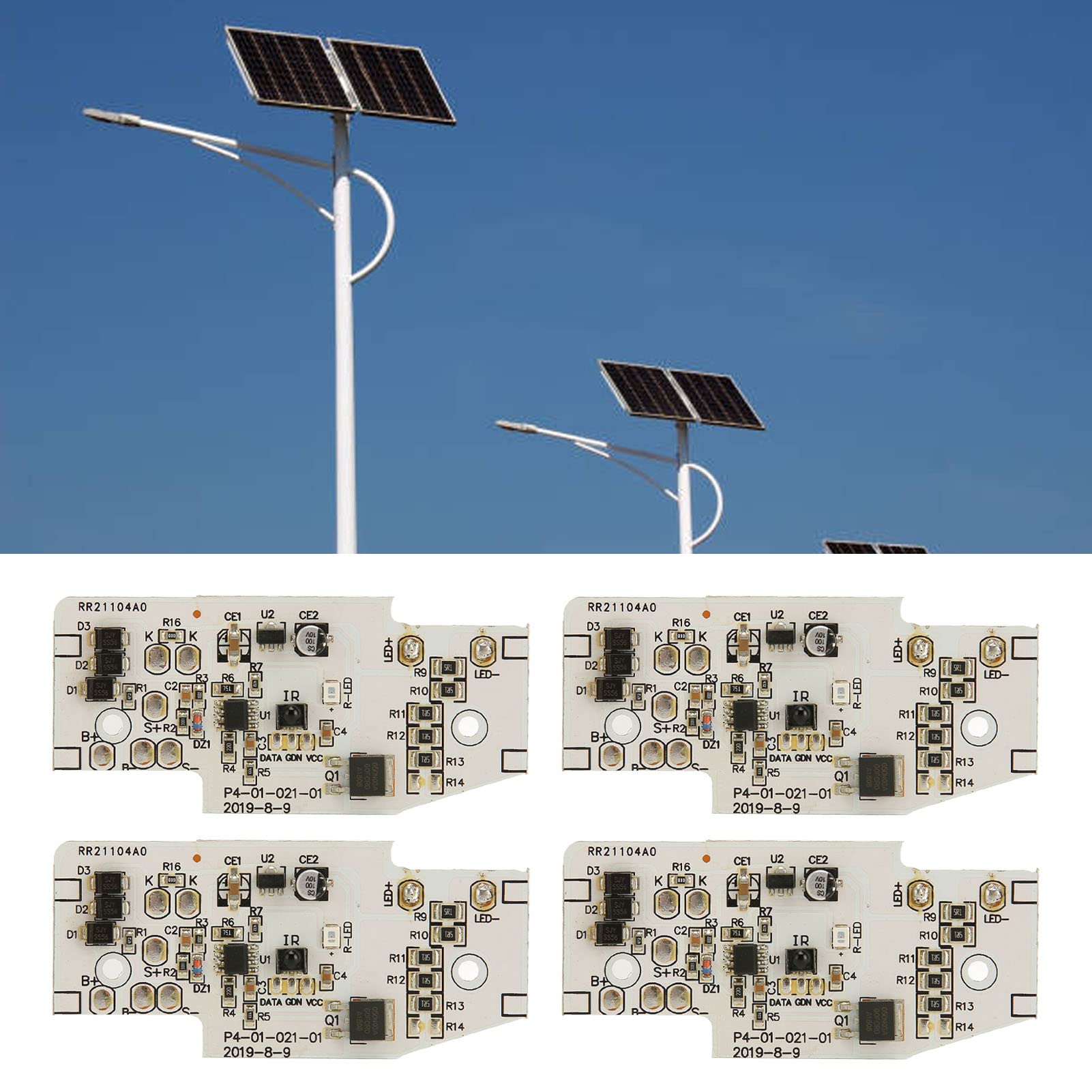 Snapklik.com : 4PCS Solar Lamp Circuit Board, Solar Power Charging ...