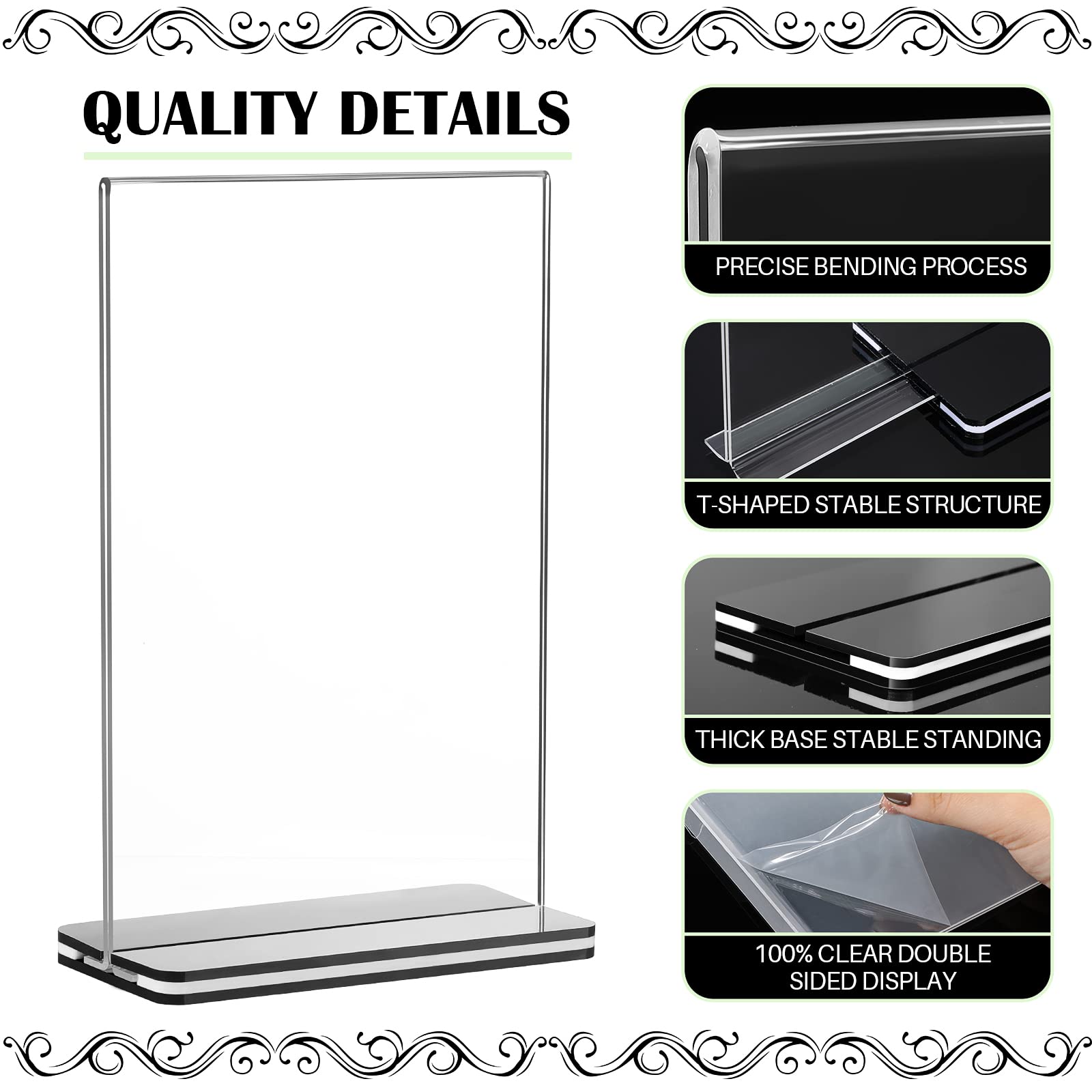 Snapklik.com : 48 Pack Acrylic Sign Holder 4 X 6 Clear Table Sign ...