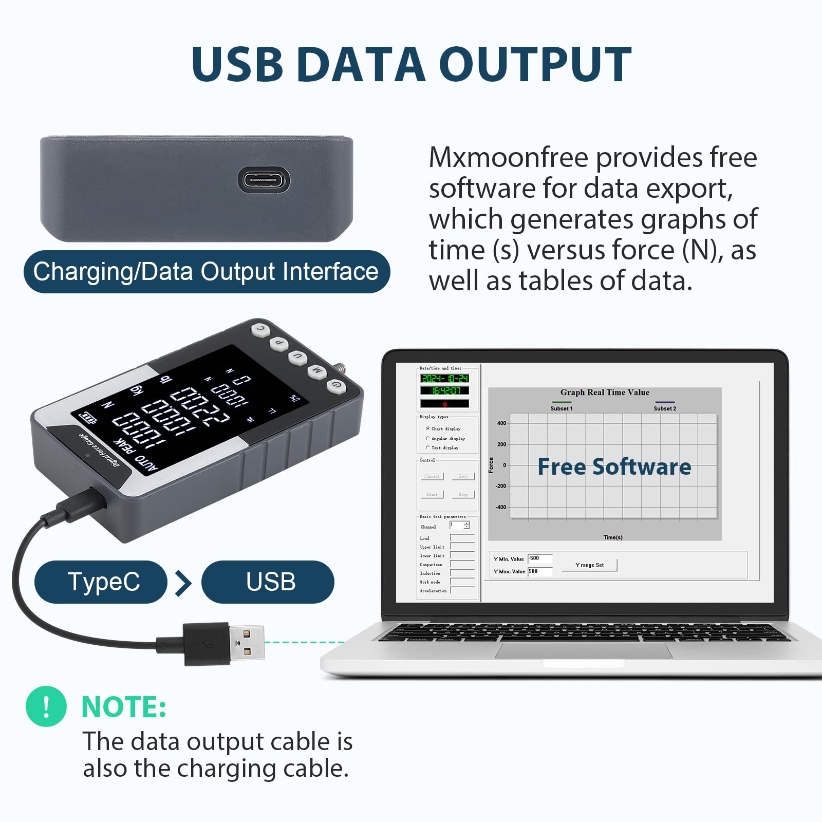 Snapklik.com : Mxmoonfree 1000N Digital Force Gauge Push Pull Gauge