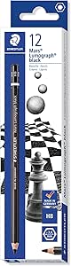 Amazon.com : STAEDTLER Mars Lumograph Black Art Pencils, Presharpened HB/#2 Artist Pencils, Box ...