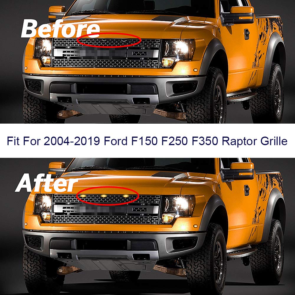 Snapklik.com : Front Grille Lights Fit For 2004-2019 Ford F150 F250 ...