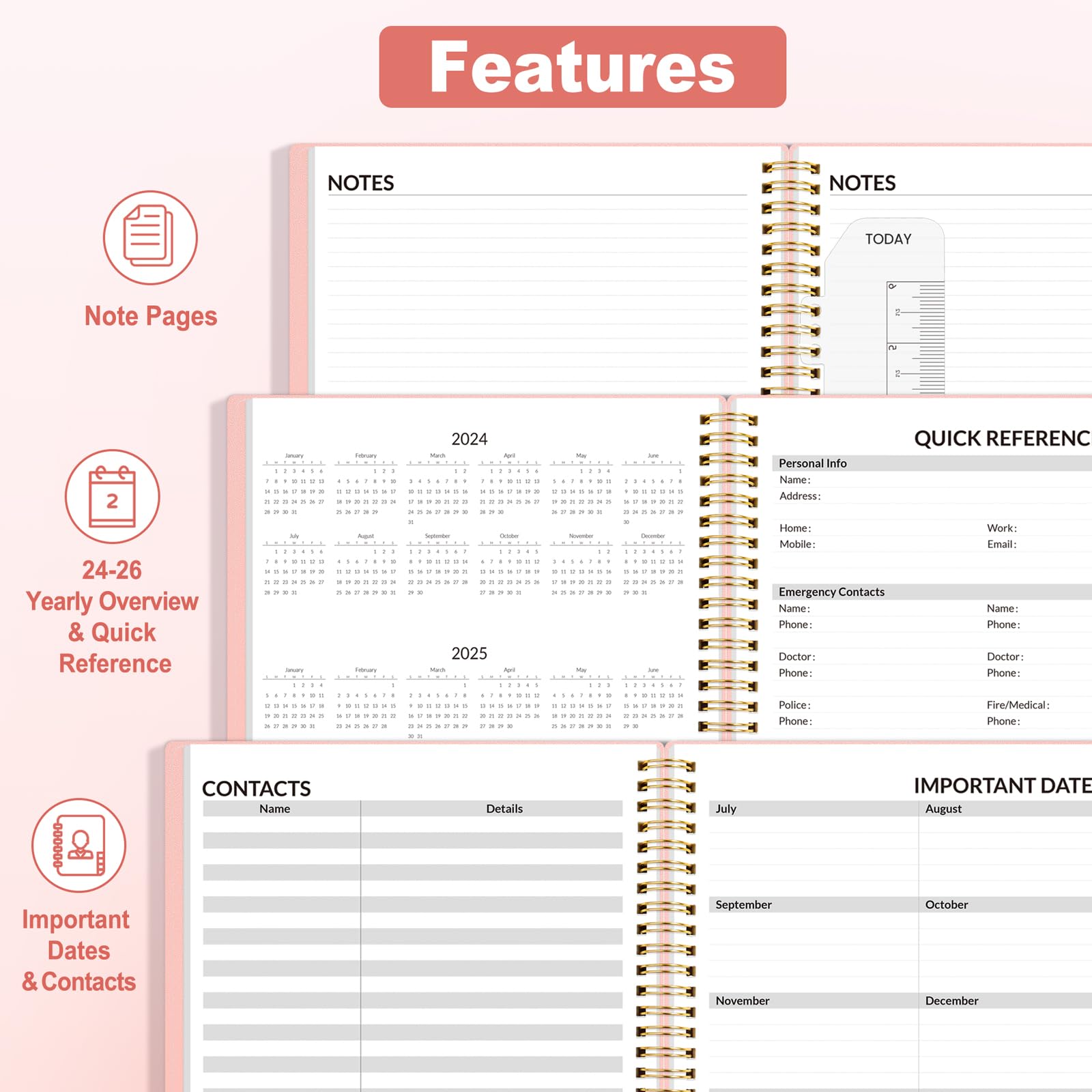 Snapklik.com : SUNEE 17 Month Academic Planner 2024-2025 Weekly And ...