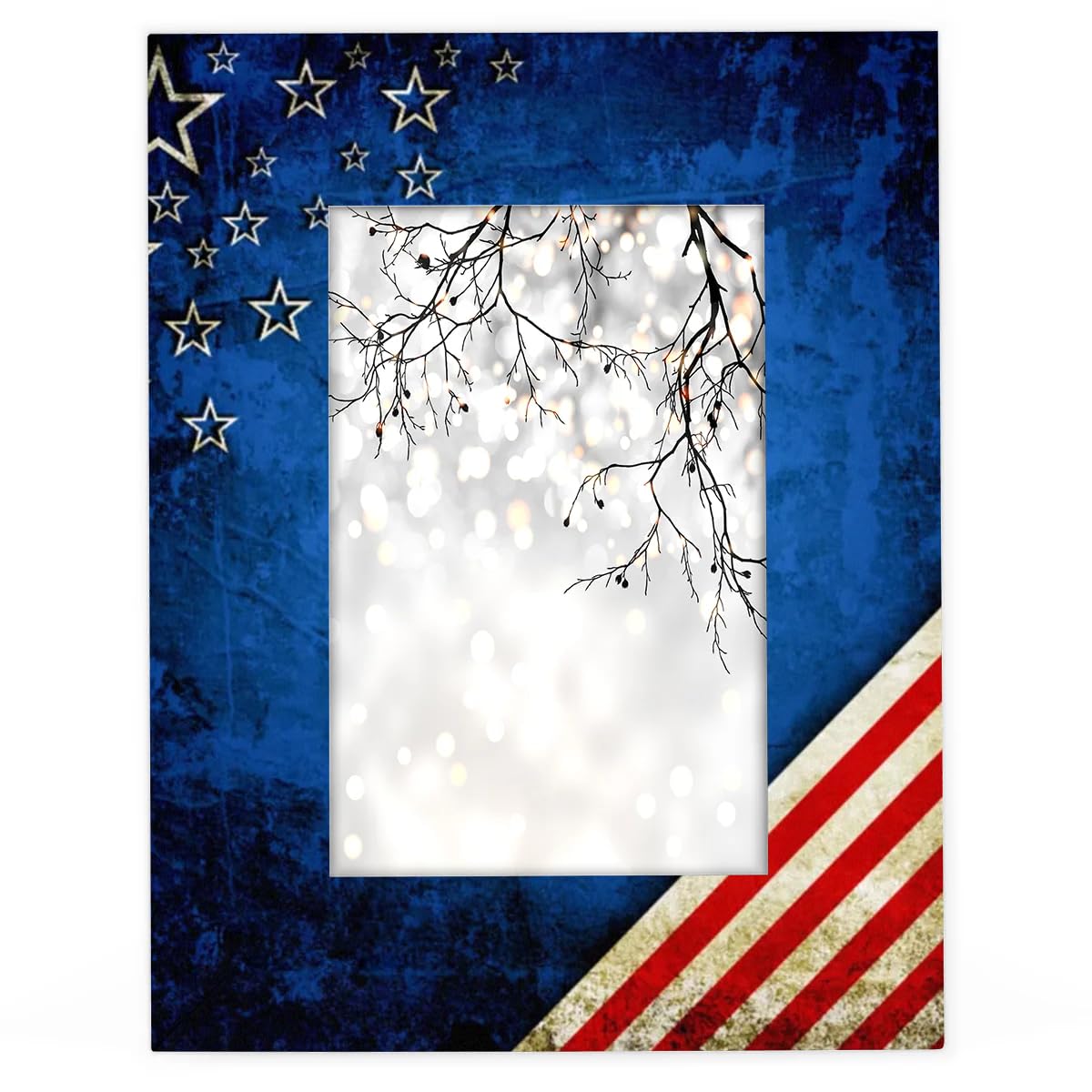 Amazon.com - POFATO Art Vintage American Flag 8x10 Picture Frame Wood ...
