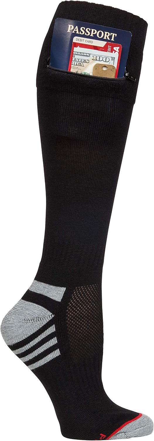 Amazon.com: Pocket Socks Womens Athletic Travel Over the Calf Knit ...