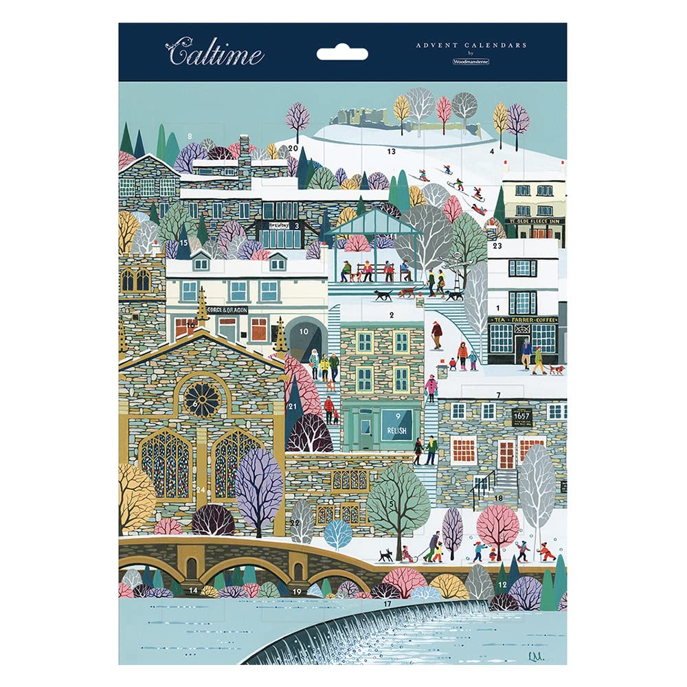 Town River - 315 x 410 mm Caltime Traditional Advent Calendar, Multi ...