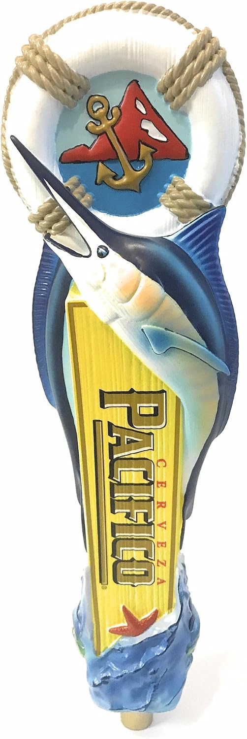 Amazon.com: Pacifico Cerveza Life Preserver Blue Marlin 10.5" Tap ...