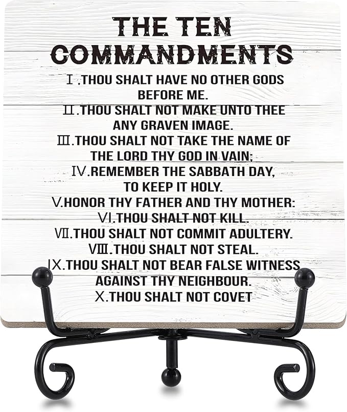 Amazon.com: Inspirational Wall Art The Ten Commandments Wall Art ...