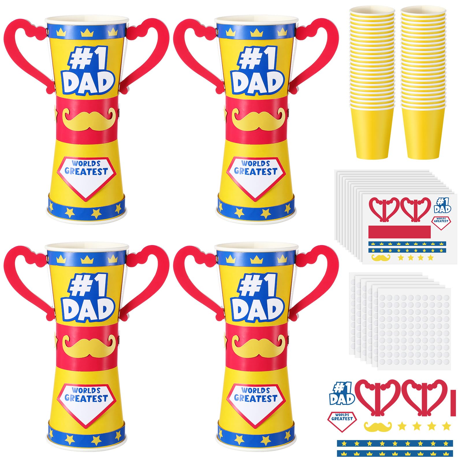 Snapklik.com : 24 Set Fathers Day Crafts Kit For Kids DIY Worlds Best ...