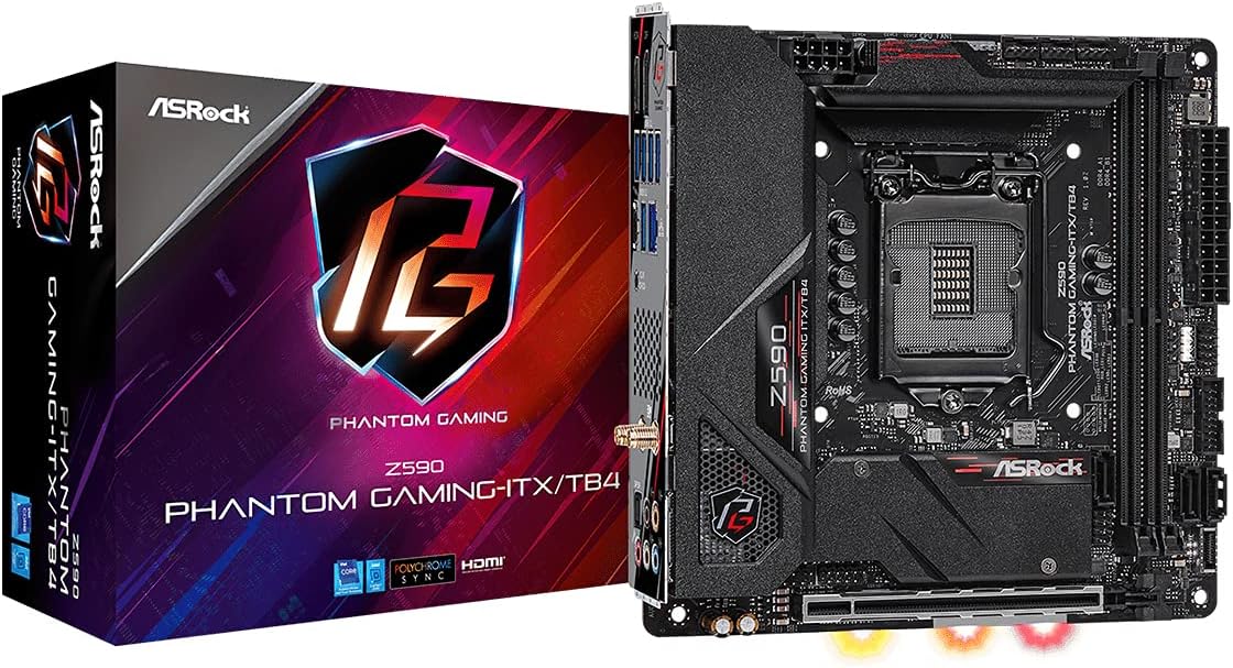Amazon.com: ASRock Z590 Phantom Gaming-ITX/TB4 - Motherboard - Mini-ITX ...