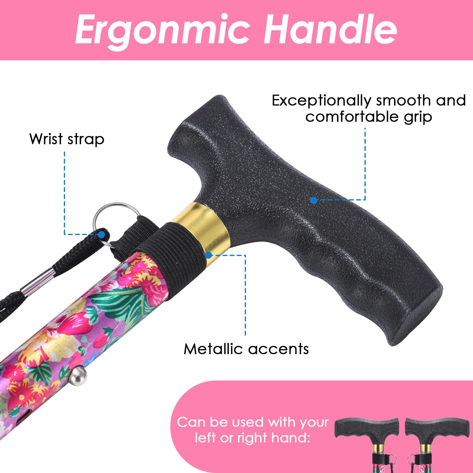 Snapklik.com : Cane For Women For Stability, Walking Cane For Men And ...