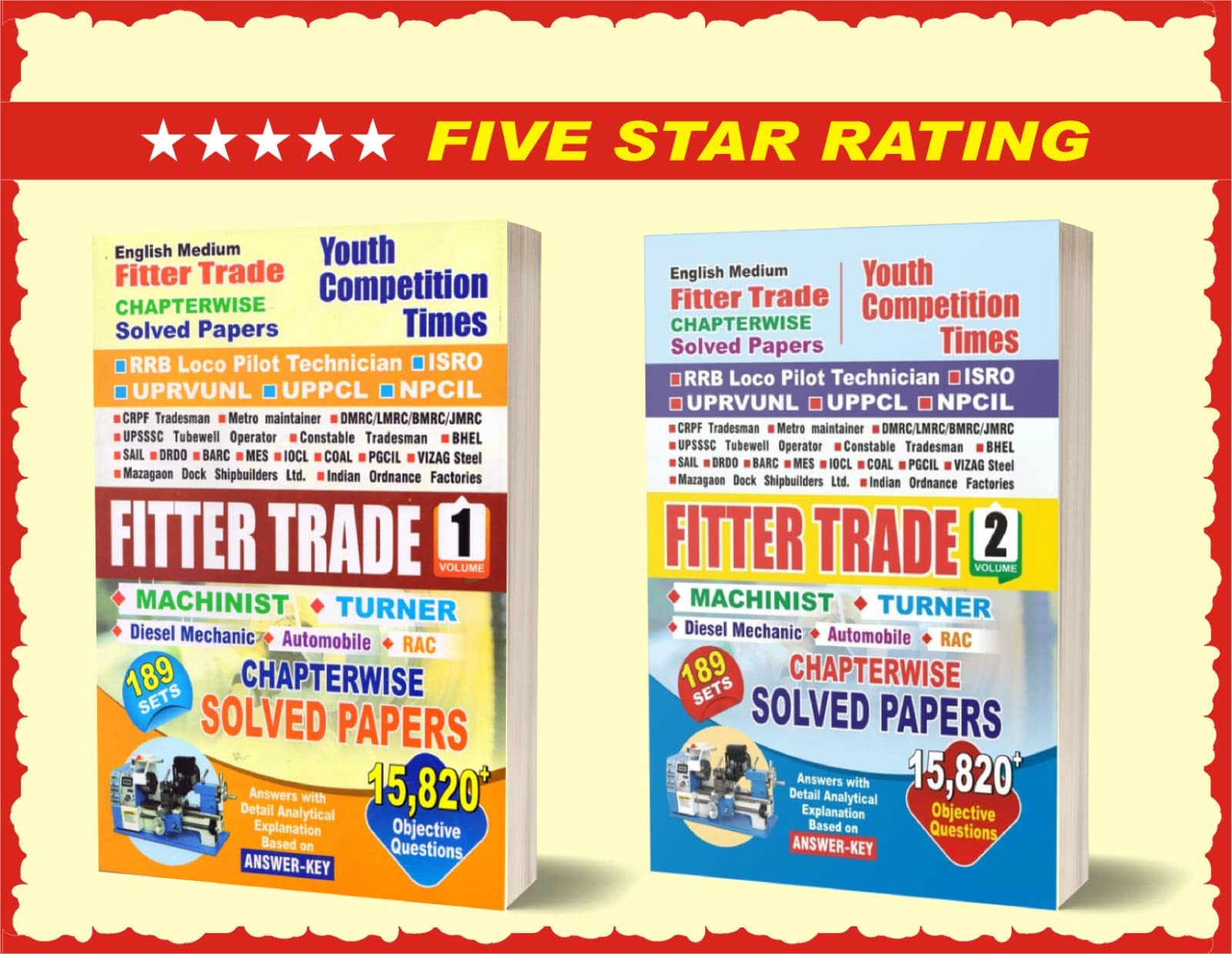 Youth Competition TIME'S( book set of 2 ) ITI FITTER TRADE CHAPTER WISE ...