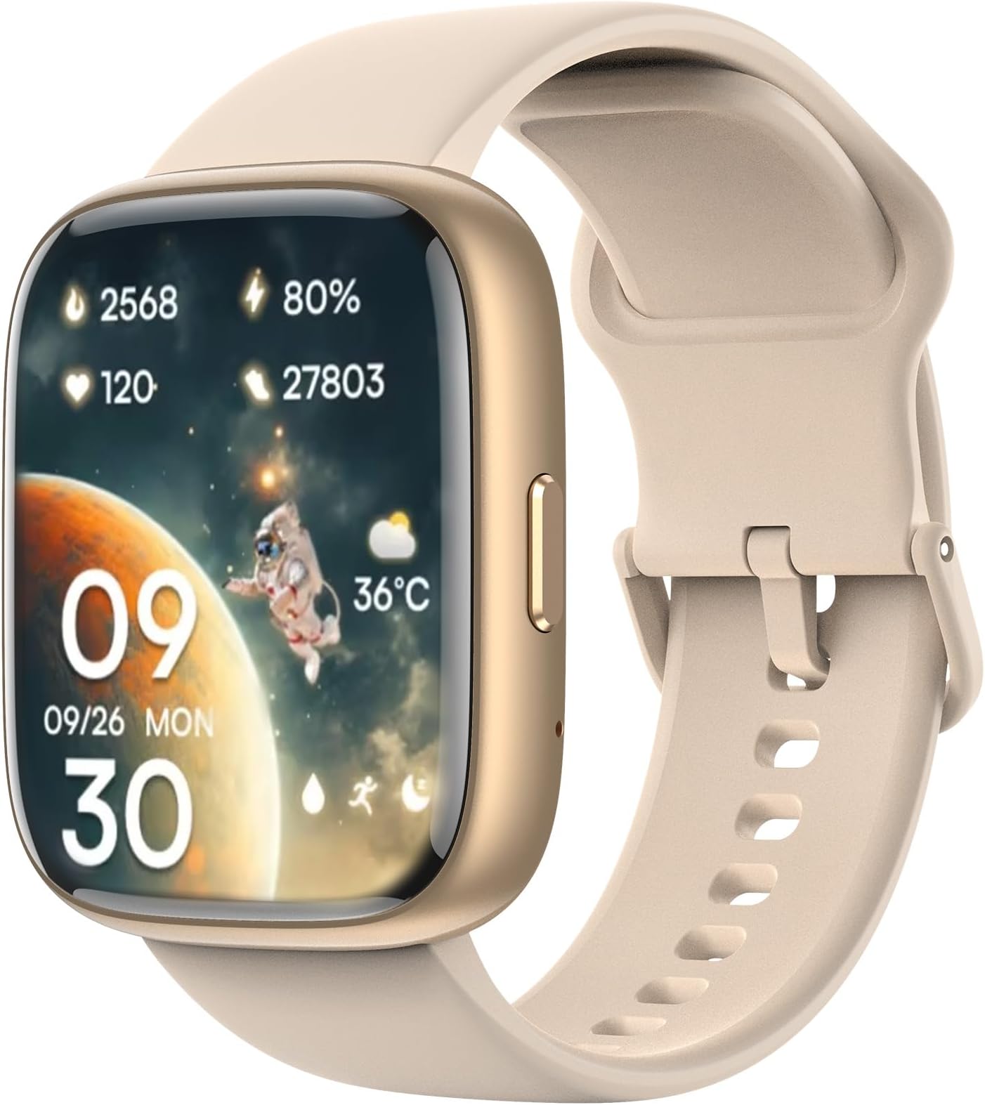 Amazon.com: Gydom Smart Watch for Women Men Android & iPhone, Pink ...