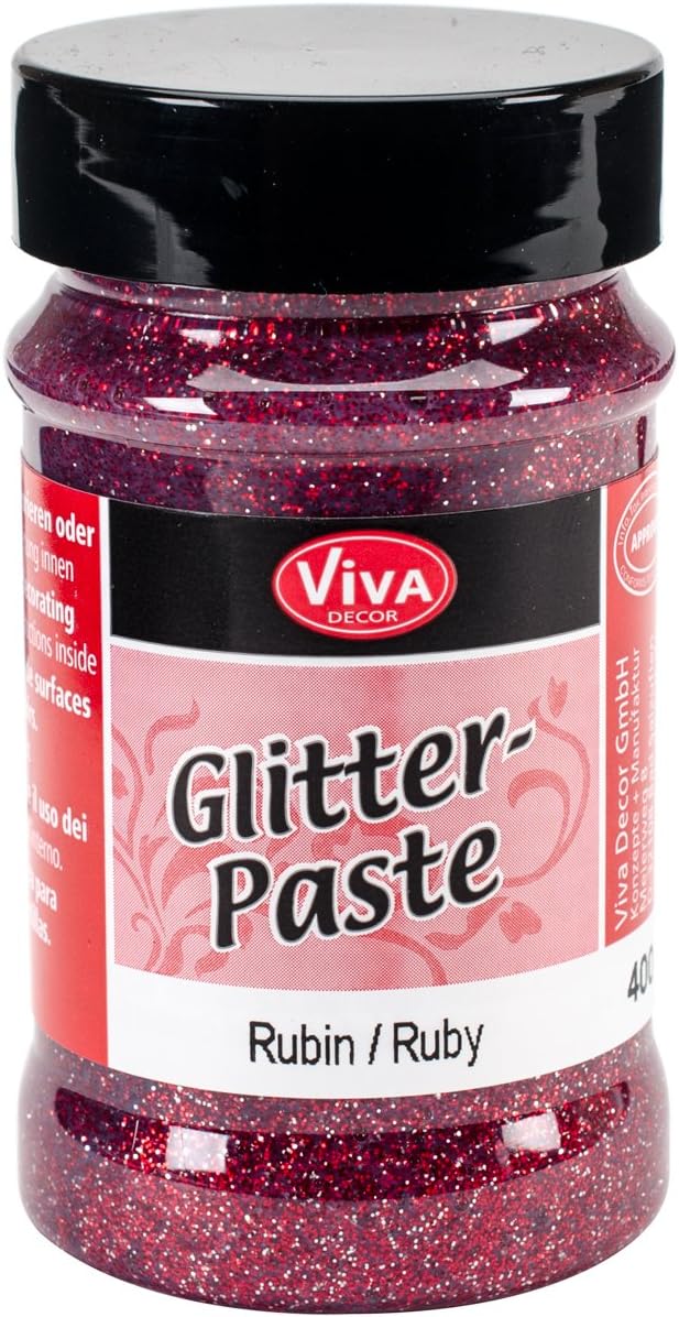 Amazon.com: Viva Decor Glitter Paste, 90ml, Ruby : Office Products